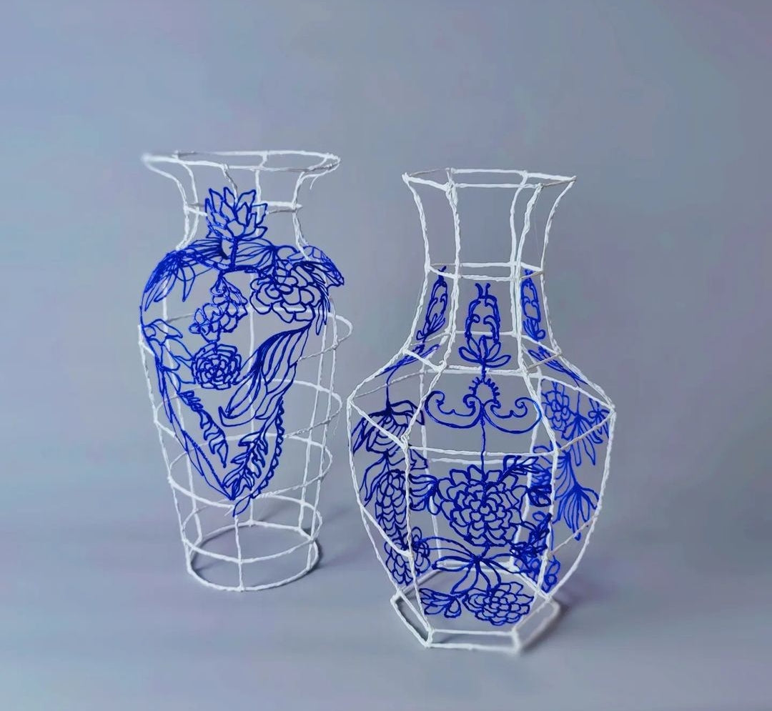 SALE | SET OF 2 | VASE - DELFTS BLAUW | NEW COLLECTION – Iris Lucia Design